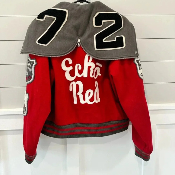 Ecko Unlimited | Jackets & Coats | Vintage Ecko Red Varsity 9s Wool ...